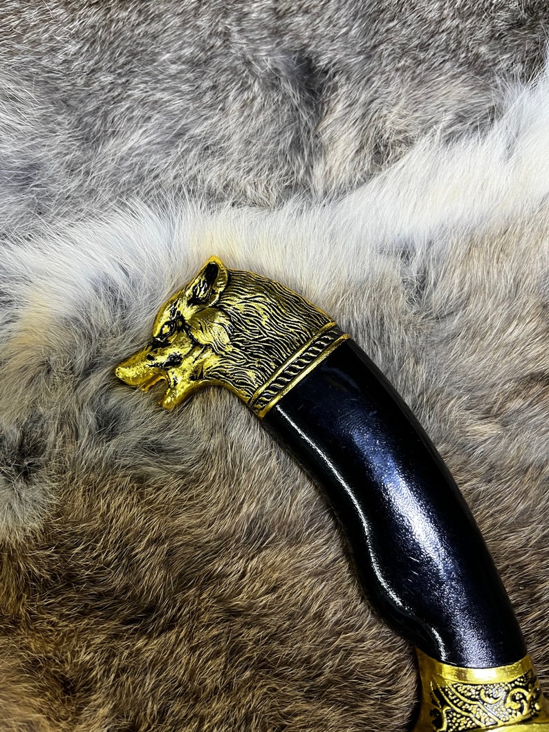 Wolf Dagger With Sheath and Leather Frog. Short Sword Knife - Etsy