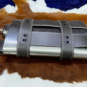 Giant Flask Holder With 64oz Flask Included! Leather Flask Holder ...