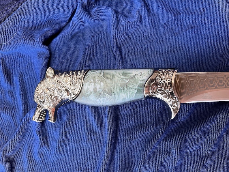 Wolf Eagle or Bear Dagger With Sheath and Leather Frog. Short - Etsy