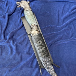 Wolf, Eagle or Bear Dagger With Sheath and Leather Frog. Renaissance ...
