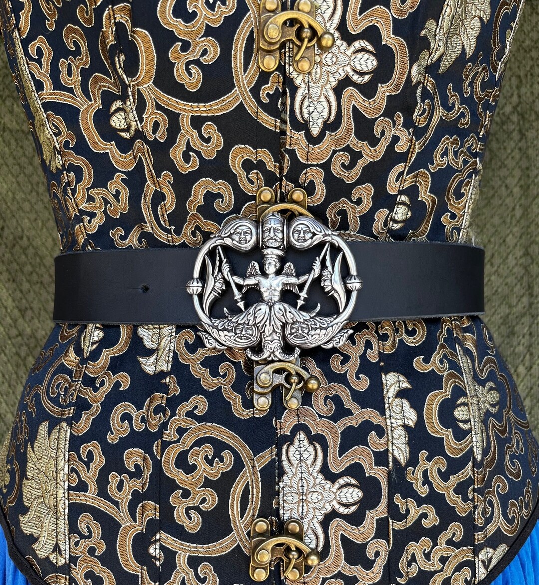 1.5 Inch Leather Neptune Belt | Pirate, Renaissance, Medieval, LARP ...