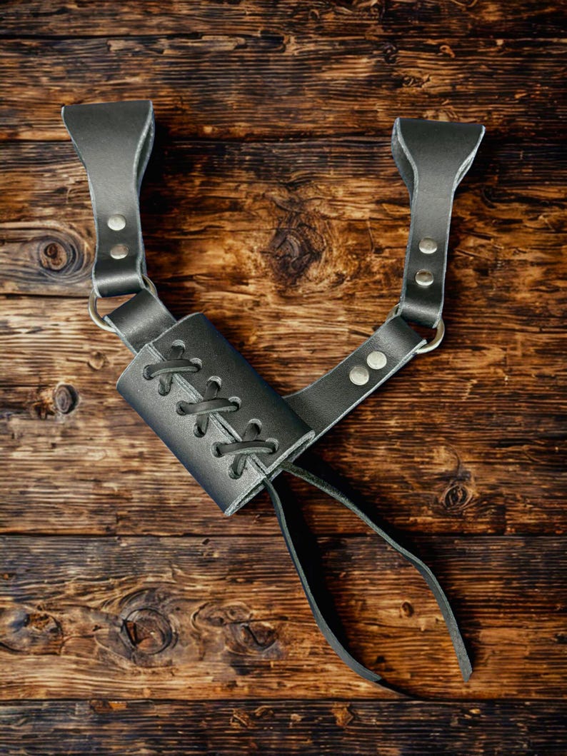Medieval Leather Sword Frog, Dual Belt Loops, for Renaissance Festivals ...
