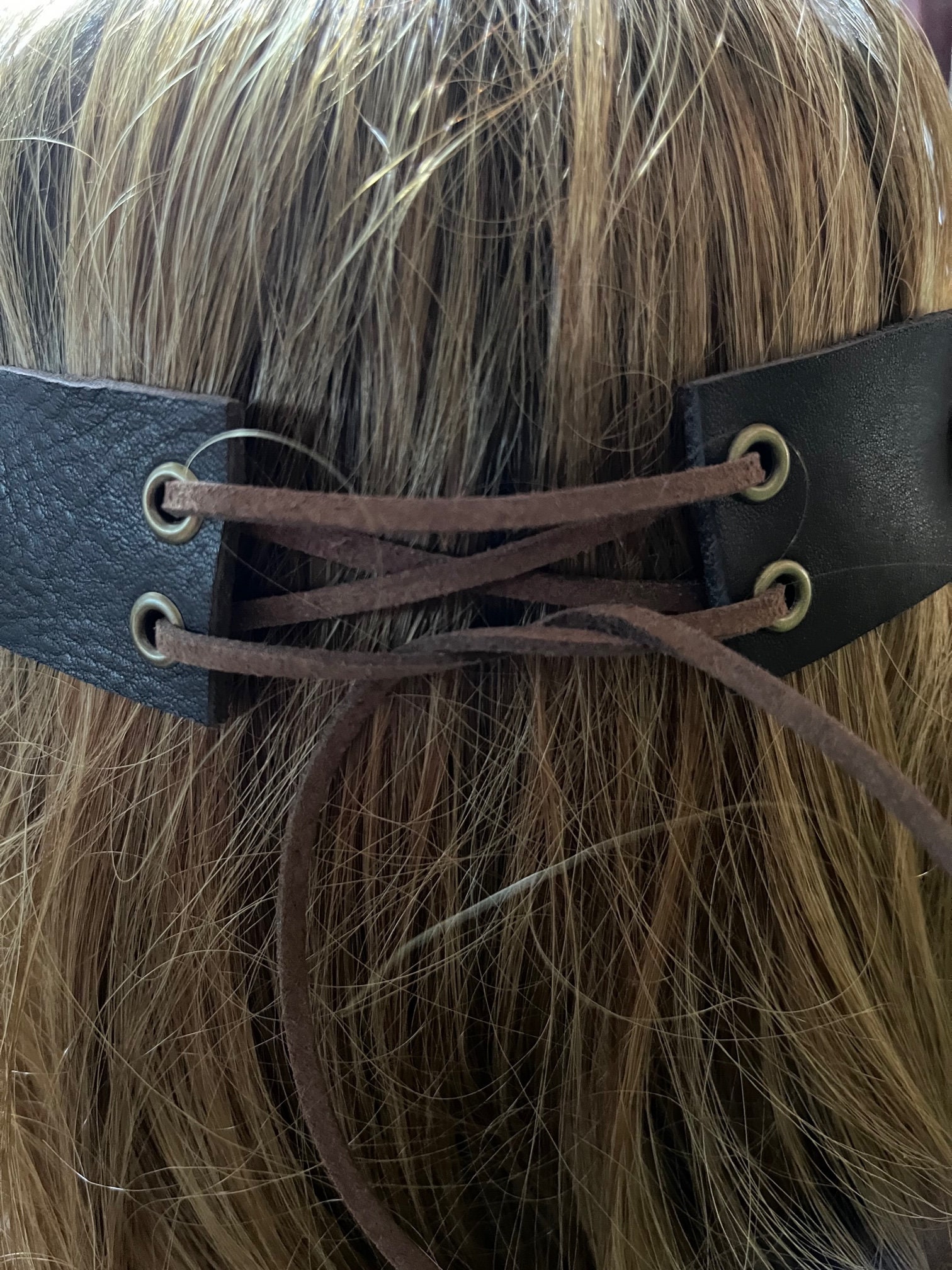 Five Strand Braided Leather Headband, Renaissance Headwear - Etsy