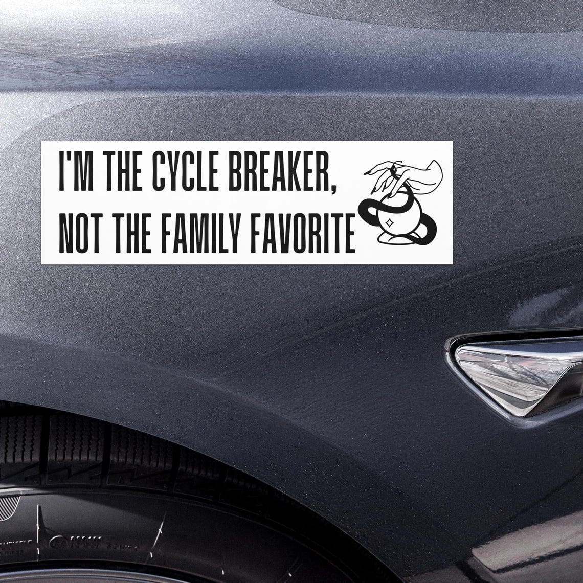 Cycle Breaker Car Magnet – Funny Therapy Quote Magnet – Family Drama Gift – Generational Healing ...