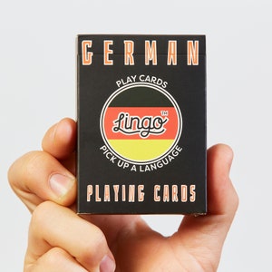 German Words & Phrases Playing Cards in Tin Case - Etsy