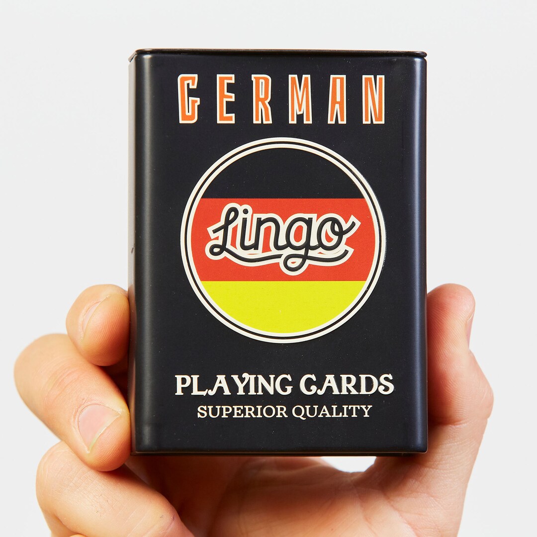 German Words & Phrases Playing Cards in Tin Case - Etsy