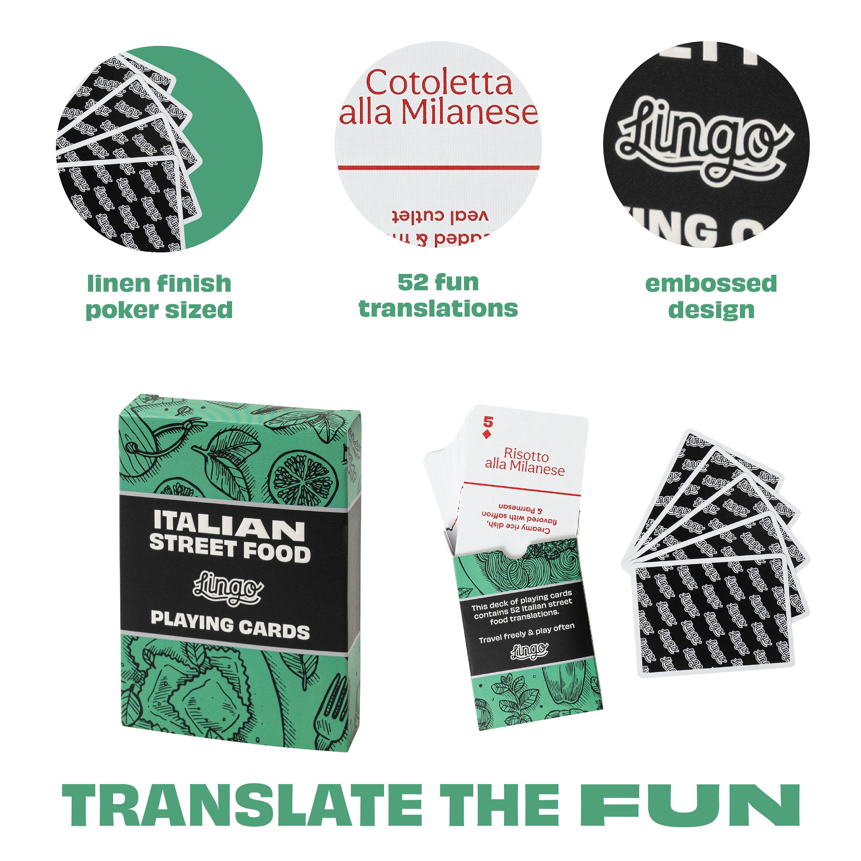 Italian Street Food Lingo Playing Cards - Etsy