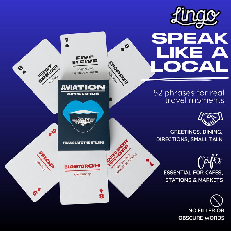 Aviation Lingo Playing Cards - Etsy