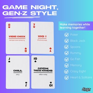 Gen Z Lingo Playing Cards - Etsy