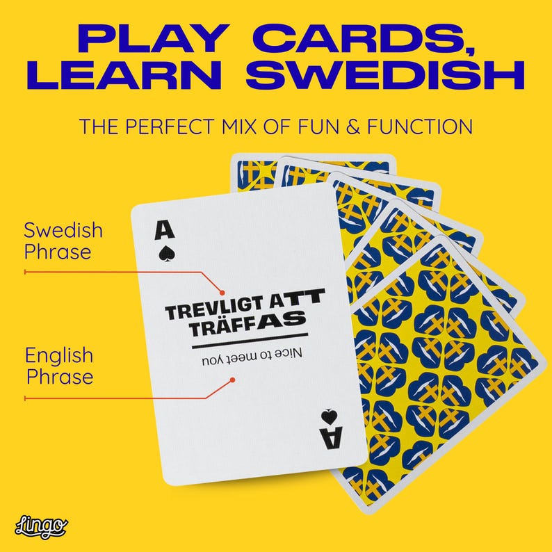 Swedish Words & Phrases Playing Cards in Tin Case - Etsy