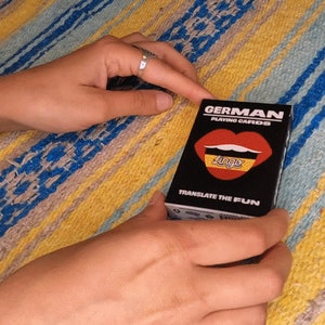 German Words & Phrases Playing Cards in Tin Case - Etsy