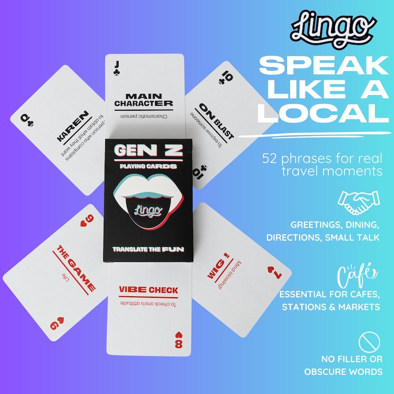 Gen Z Lingo Playing Cards - Etsy