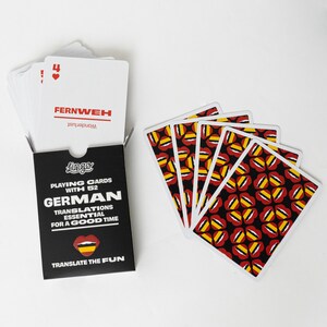 German Words & Phrases Playing Cards in Tin Case - Etsy