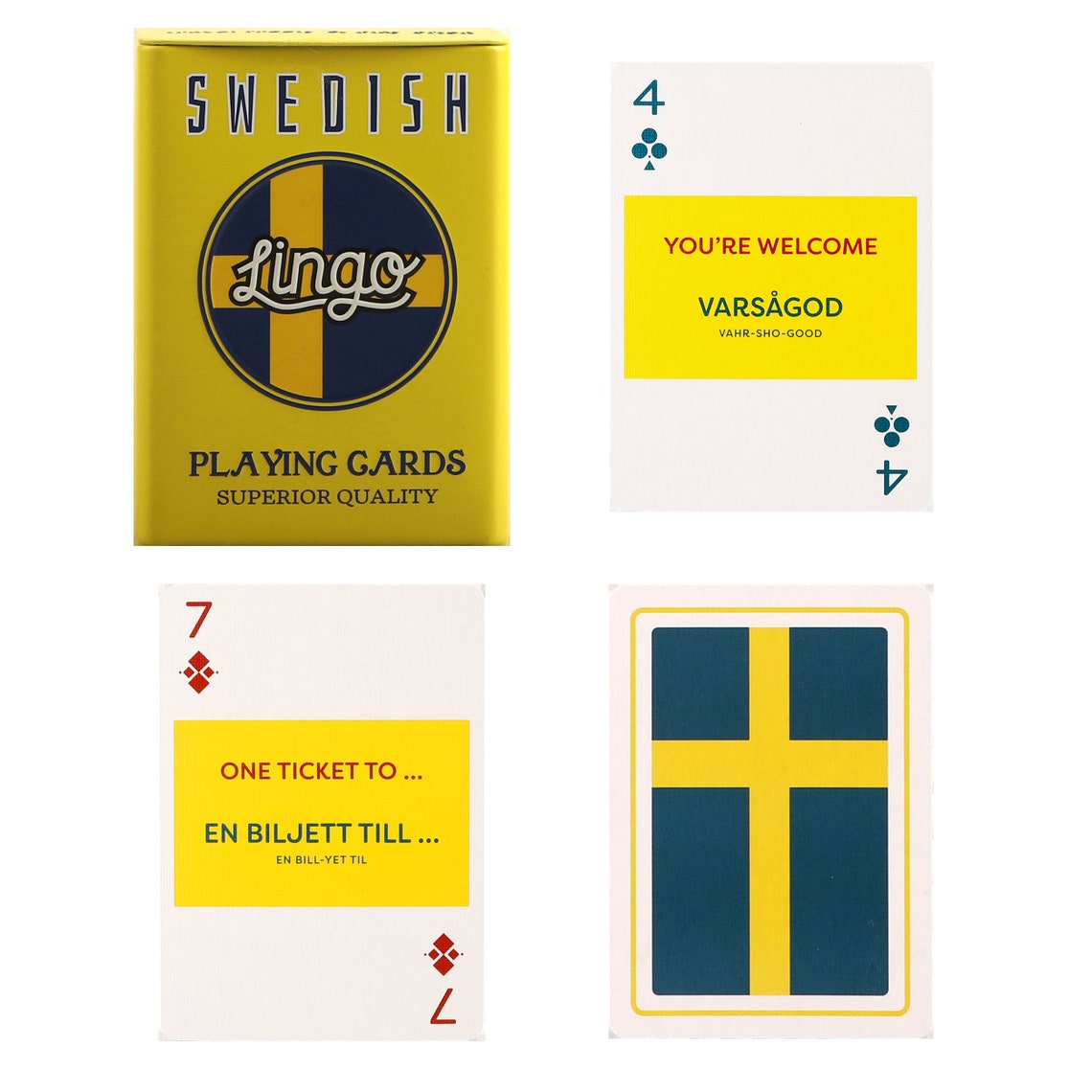 Swedish Words & Phrases Playing Cards in Tin Case - Etsy