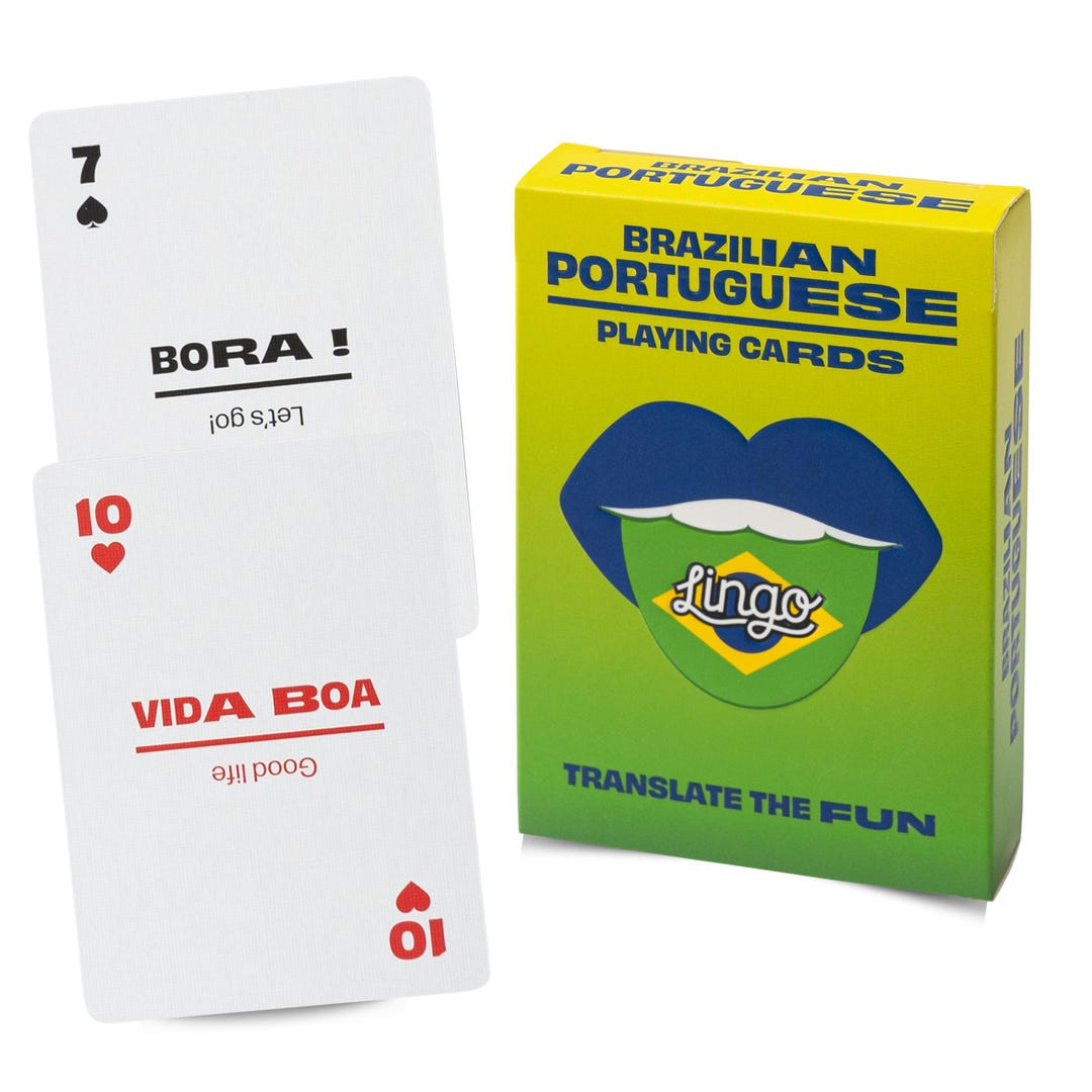 Brazilian Portuguese Lingo Playing Cards - Etsy
