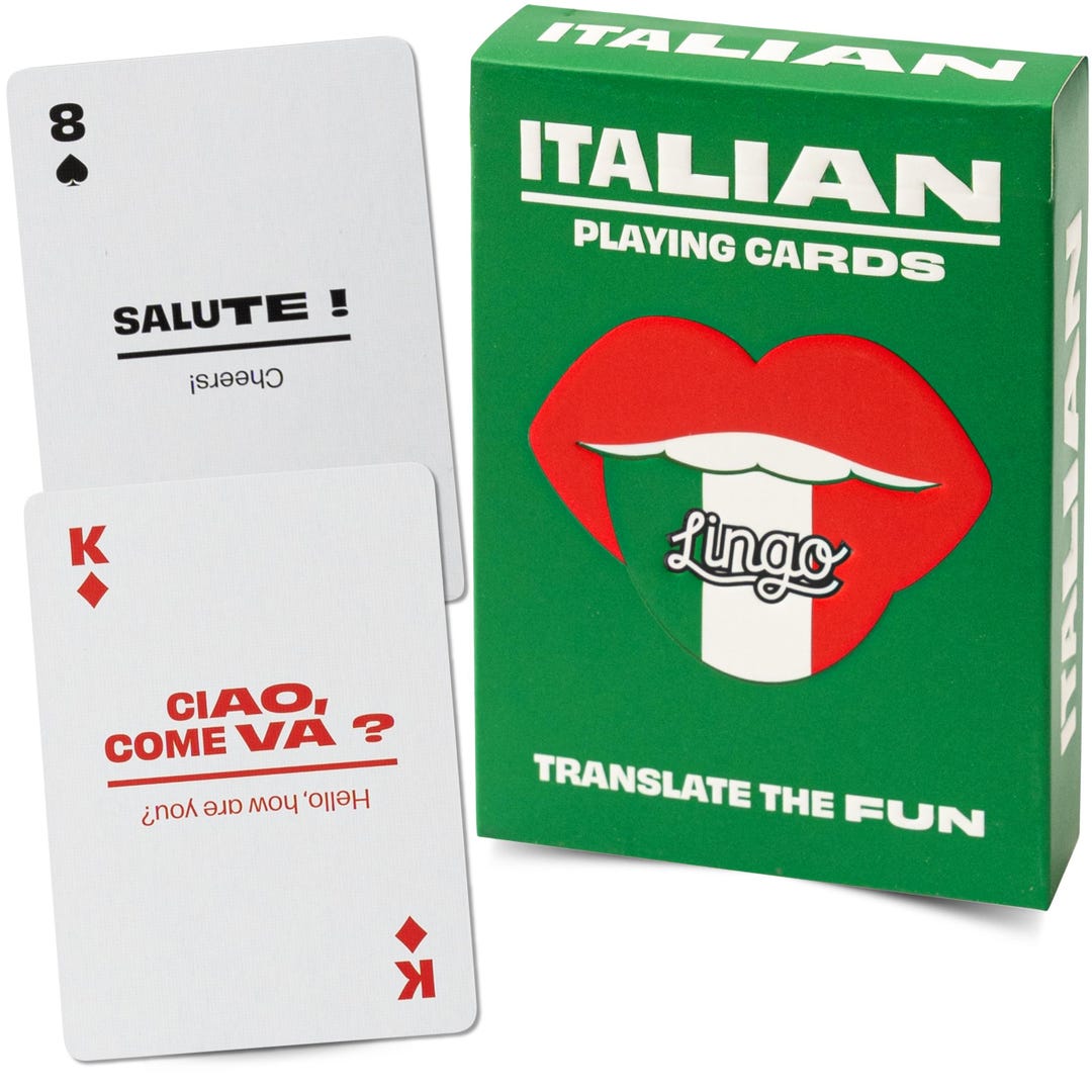Italian Lingo Playing Cards - Etsy