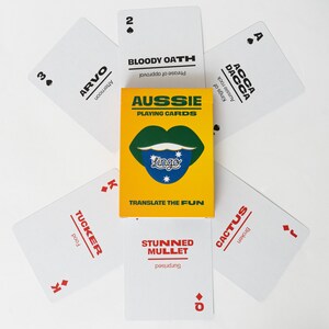 Aussie Slang Playing Cards in Travel Case - Etsy