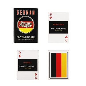 German Words & Phrases Playing Cards in Tin Case - Etsy