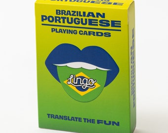 Brazilian Words & Phrases Playing Cards in Travel Case - Etsy