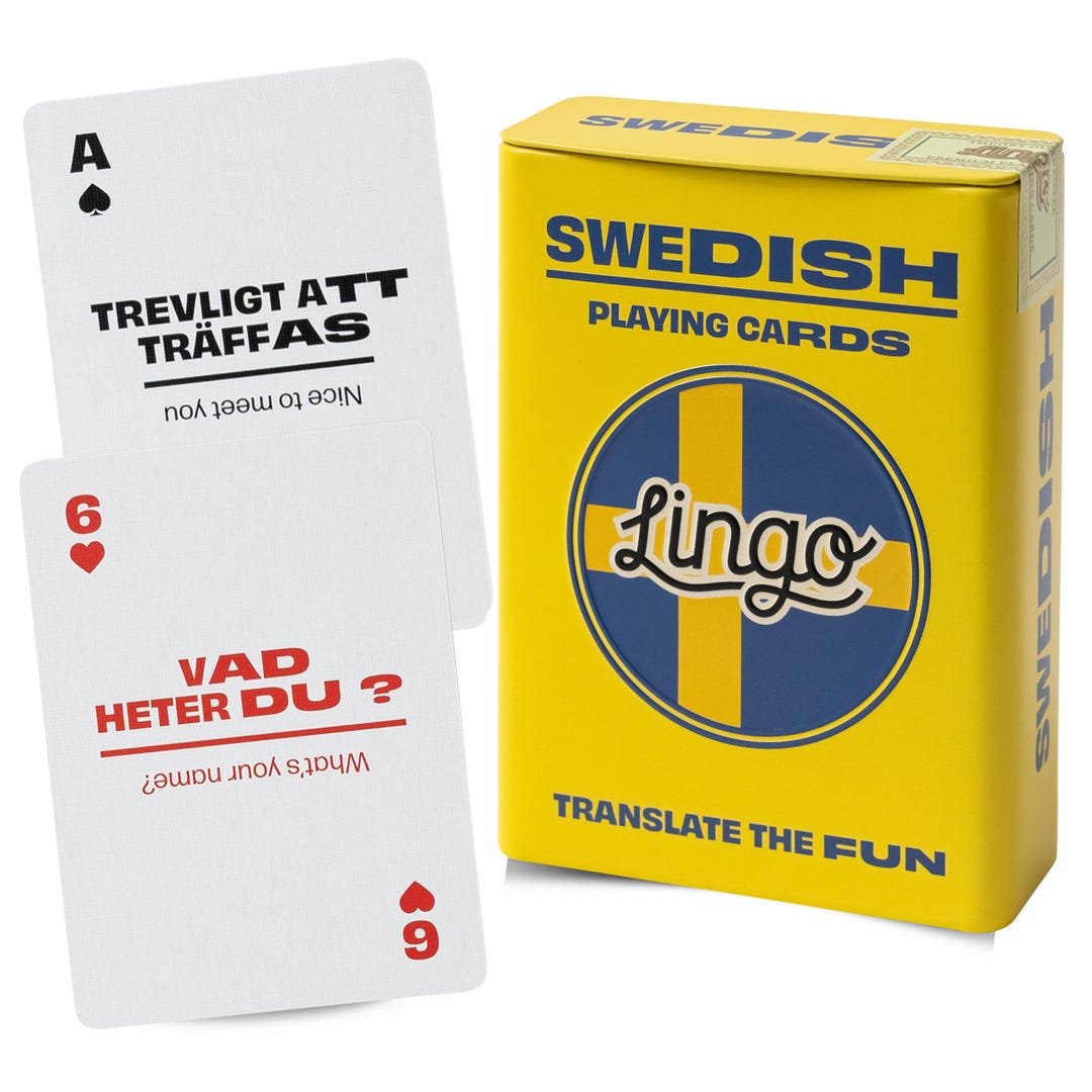 Swedish Words & Phrases Playing Cards in Tin Case - Etsy
