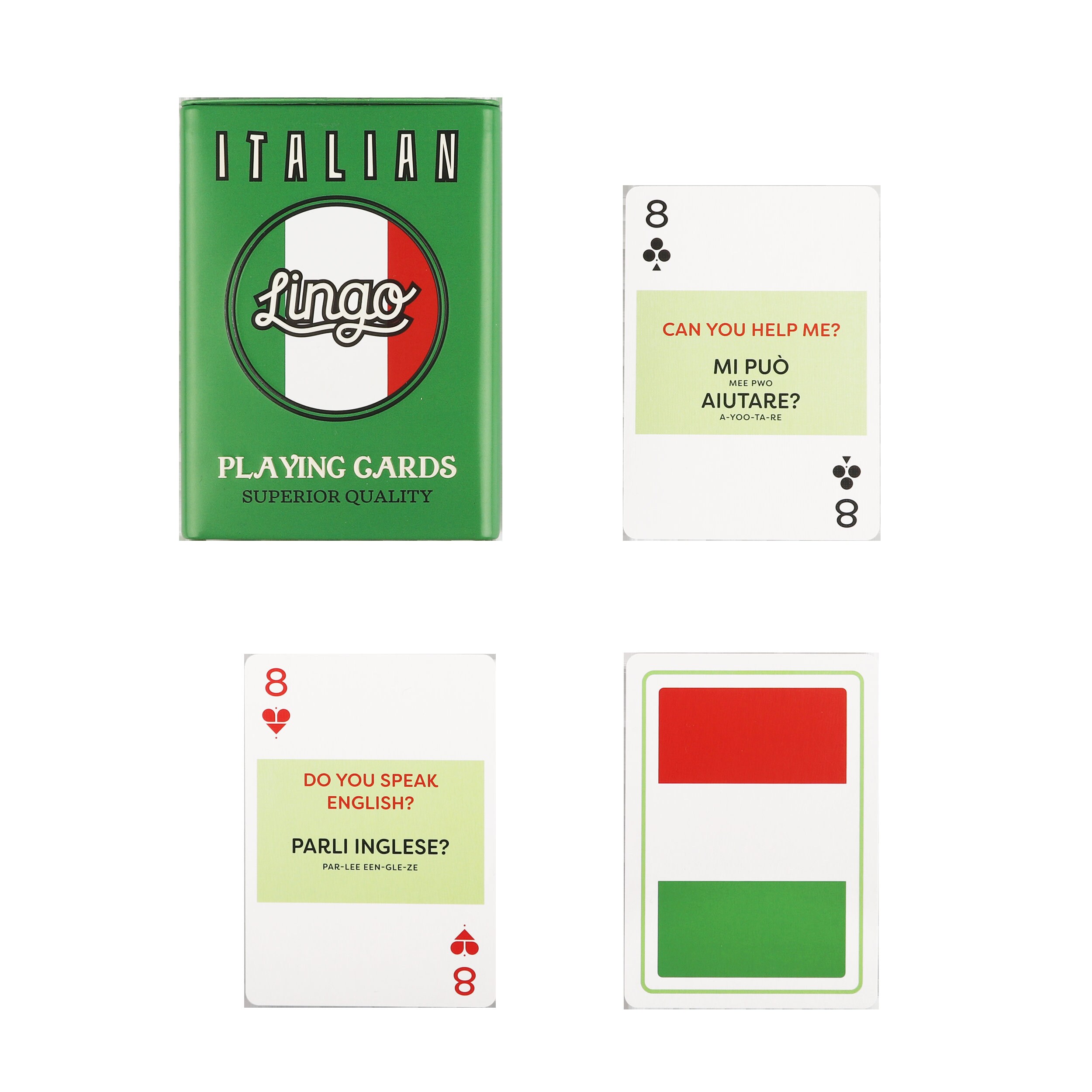 Italian Words & Phrases Playing Cards in Tin Case - Etsy