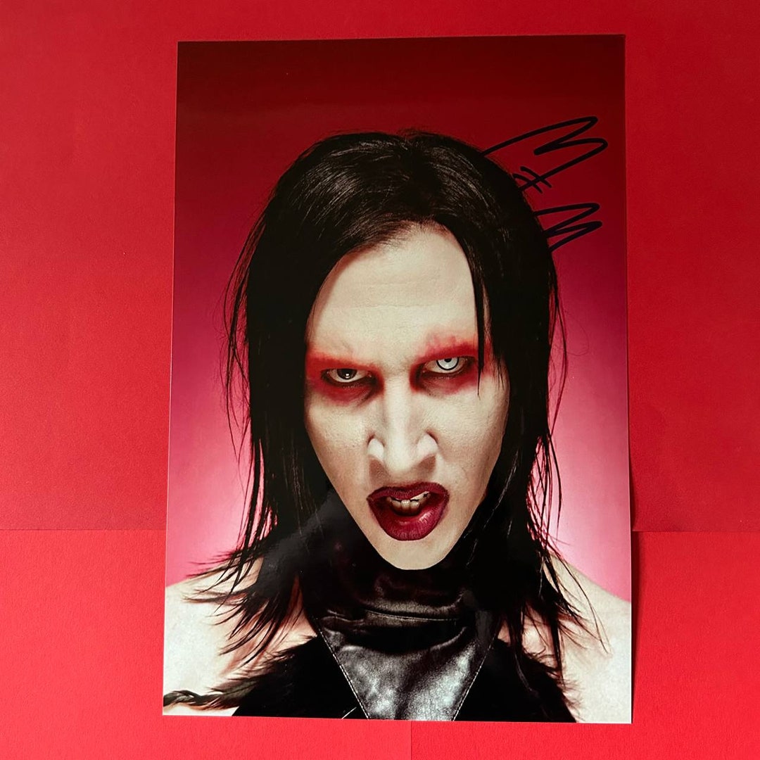 MARILYN MANSON Authentic Hand-signed Photo Autograph With Coa - Etsy