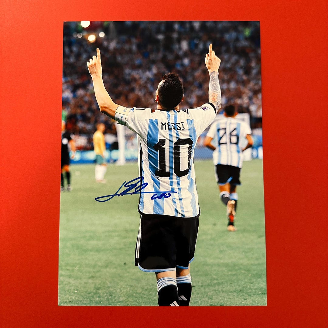 LIONEL MESSI Authentic Hand-signed Photo Autograph With Coa - Etsy