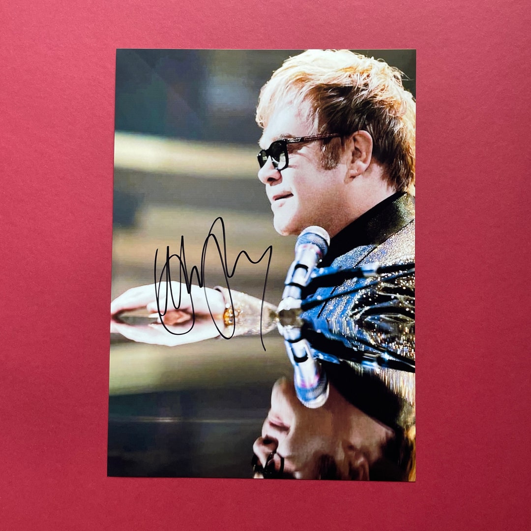 ELTON JOHN - Authentic Hand-signed Photo Autograph With Coa - Etsy