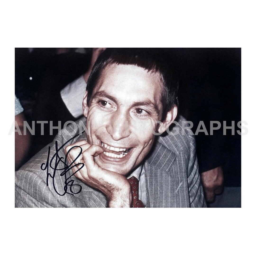 CHARLIE WATTS / the Rolling Stones - Authentic Hand-signed Photo ...
