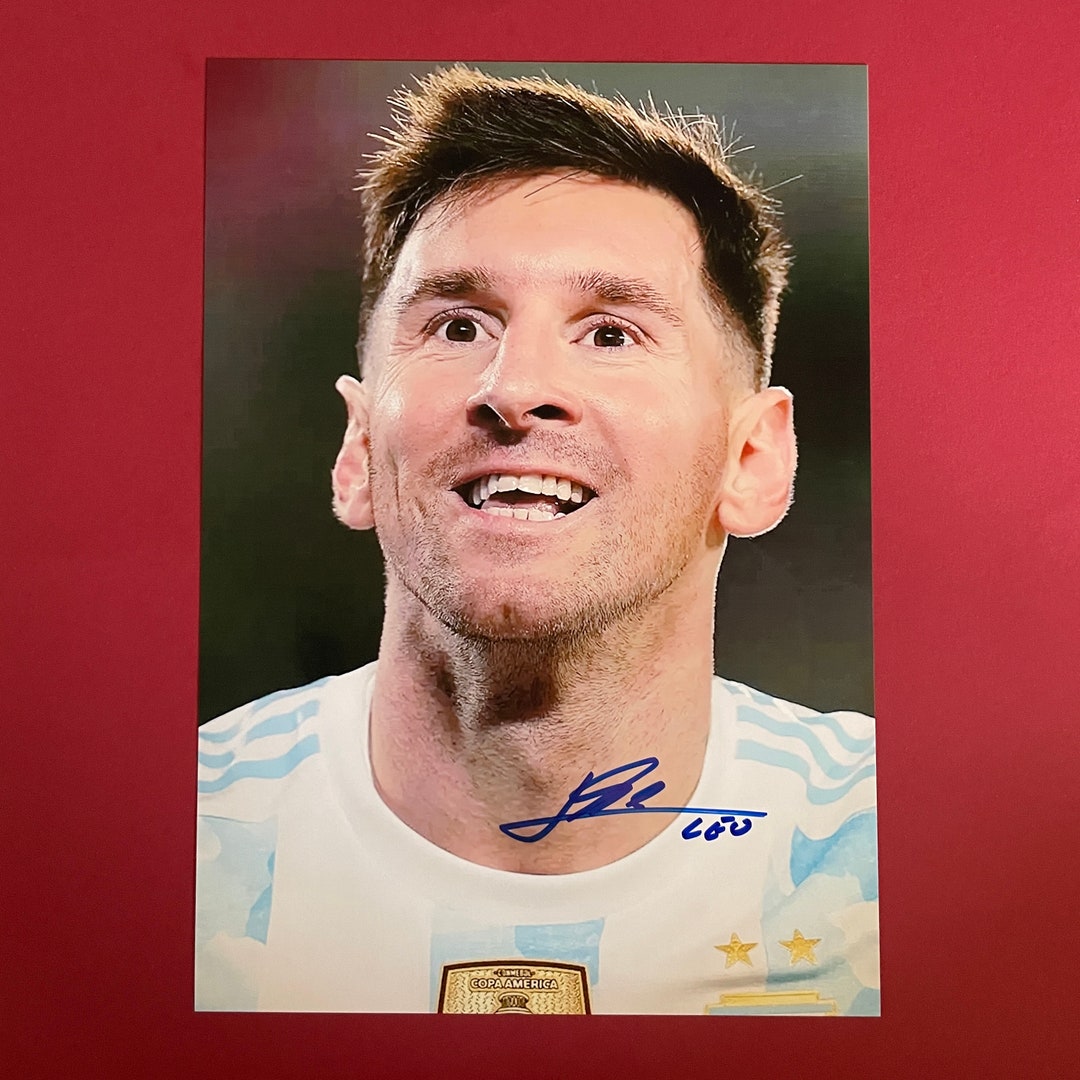 LIONEL MESSI Authentic Hand-signed Photo Autograph With Coa - Etsy