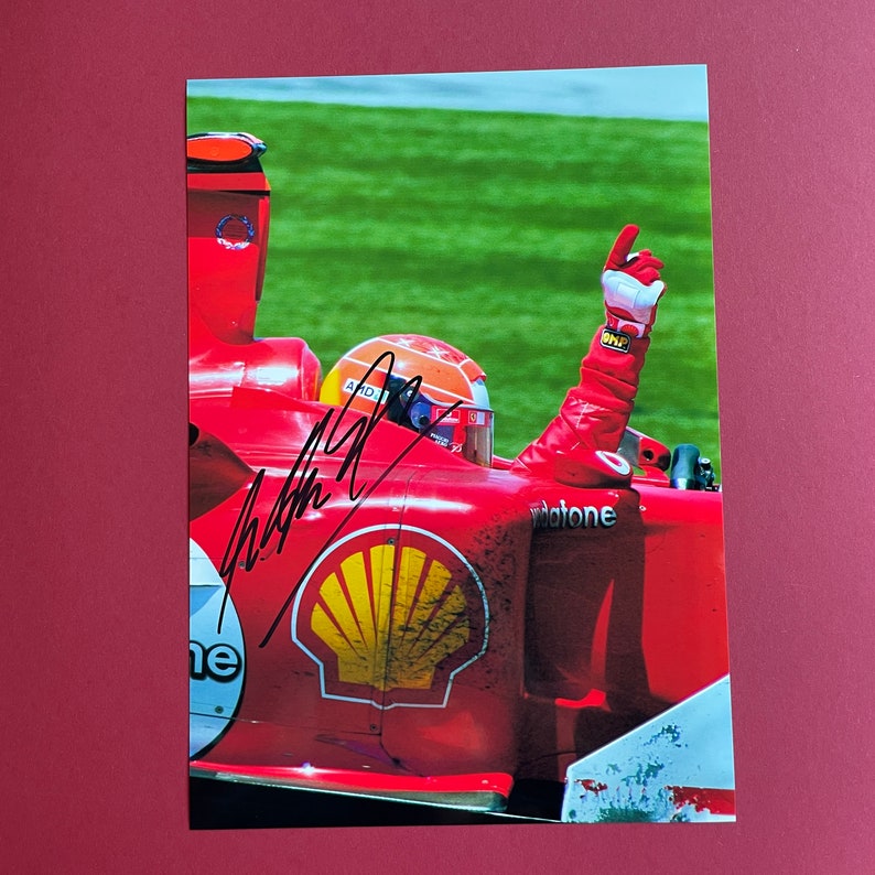 MICHAEL SCHUMACHER Authentic Hand-signed Photo Autograph With Coa - Etsy