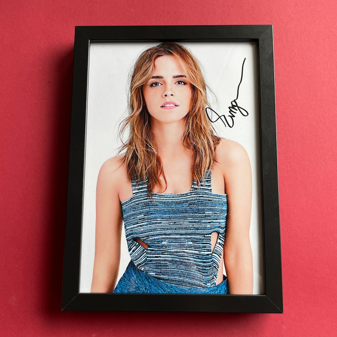 Framed EMMA WATSON Authentic Hand-signed Photo Autograph With Coa - Etsy