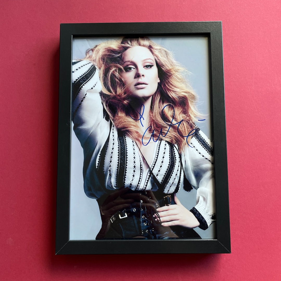 Framed ADELE - Authentic Hand-signed Photo Autograph With Coa - Etsy