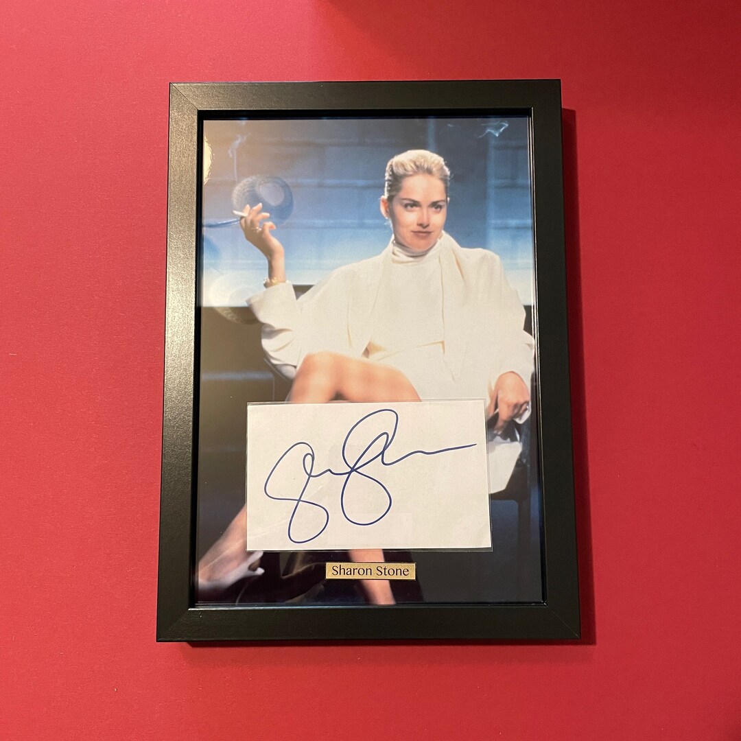 Framed SHARON STONE / Basic Instinct Authentic Hand-signed Autograph ...