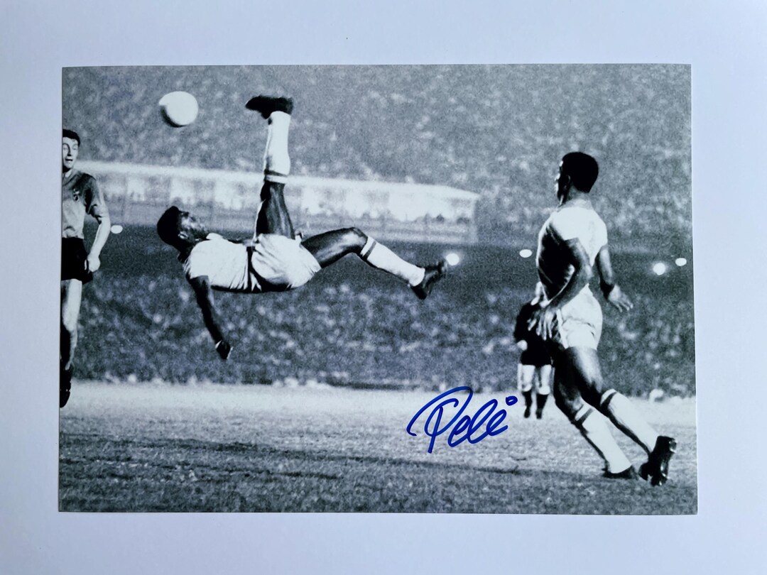 Rare PELE - Authentic Hand-signed Photo Autograph With Coa - Etsy