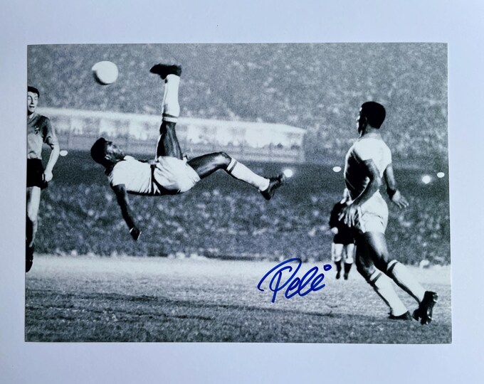 Rare PELE - Authentic Hand-signed Photo Autograph With Coa - Etsy