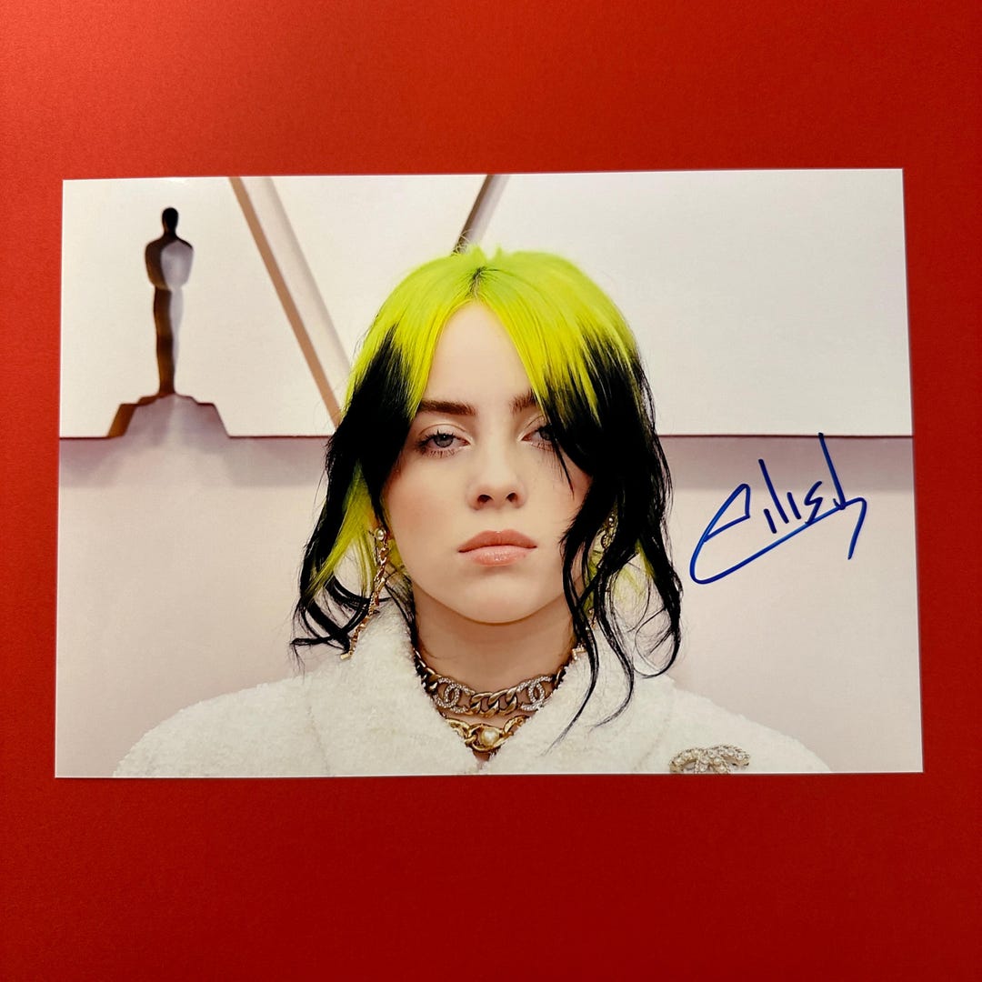 BILLIE EILISH Authentic Hand-signed Photo Autograph With Coa - Etsy