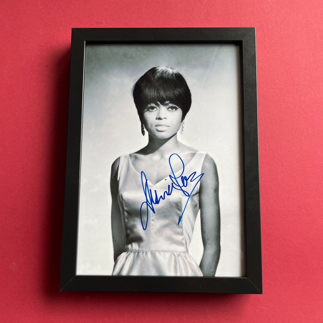 Framed DIANA ROSS - Authentic Hand-signed Photo Autograph With Coa - Etsy