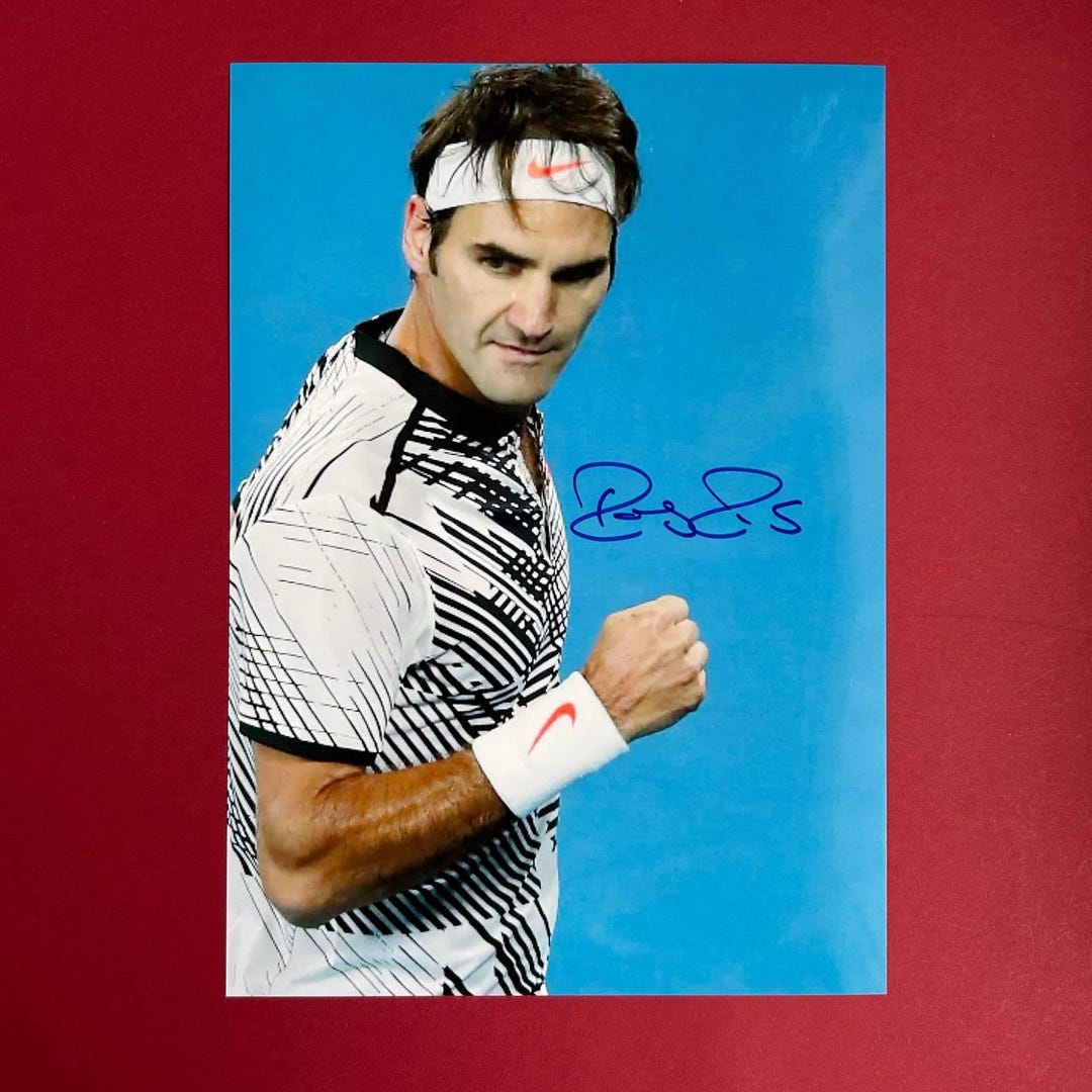 ROGER FEDERER - Authentic Hand-signed Photo Autograph With Coa - Etsy