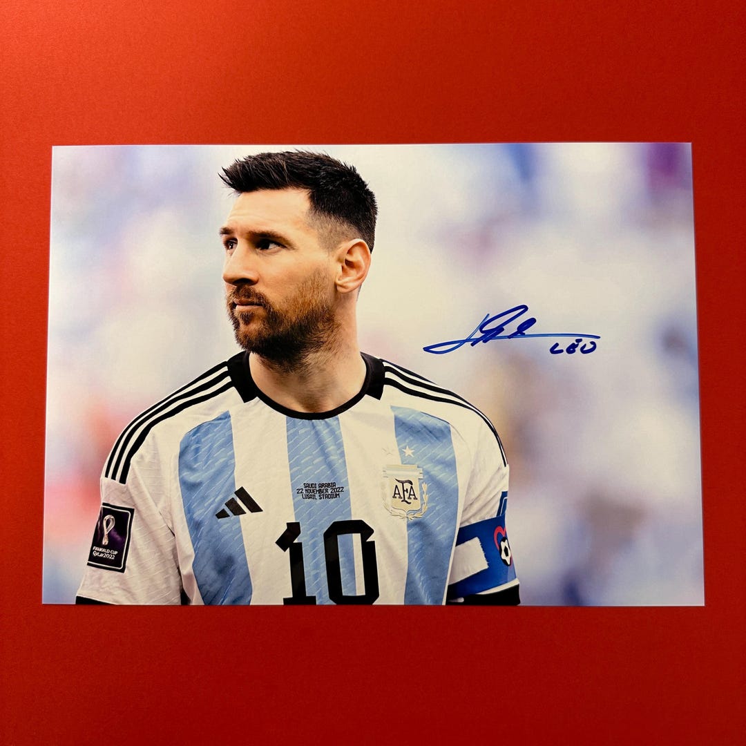 LIONEL MESSI Authentic Hand-signed Photo Autograph With Coa - Etsy