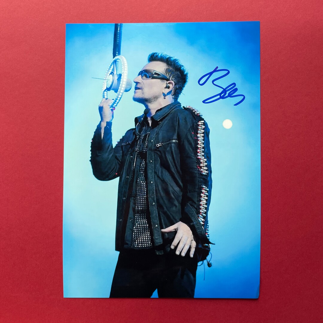 BONO / U2 - Authentic Hand-signed Photo Autograph With Coa - Etsy
