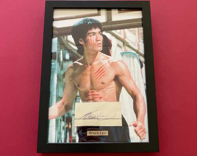 Ultra Rare Framed BRUCE LEE - Authentic Hand-signed Autograph With COA ...