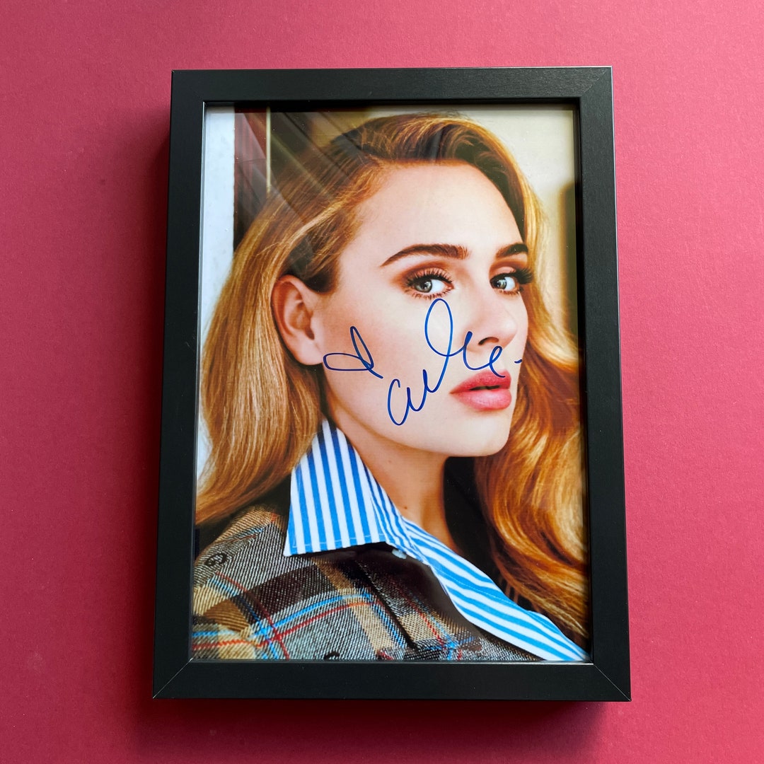 Framed ADELE Authentic Hand-signed Photo Autograph With Coa - Etsy