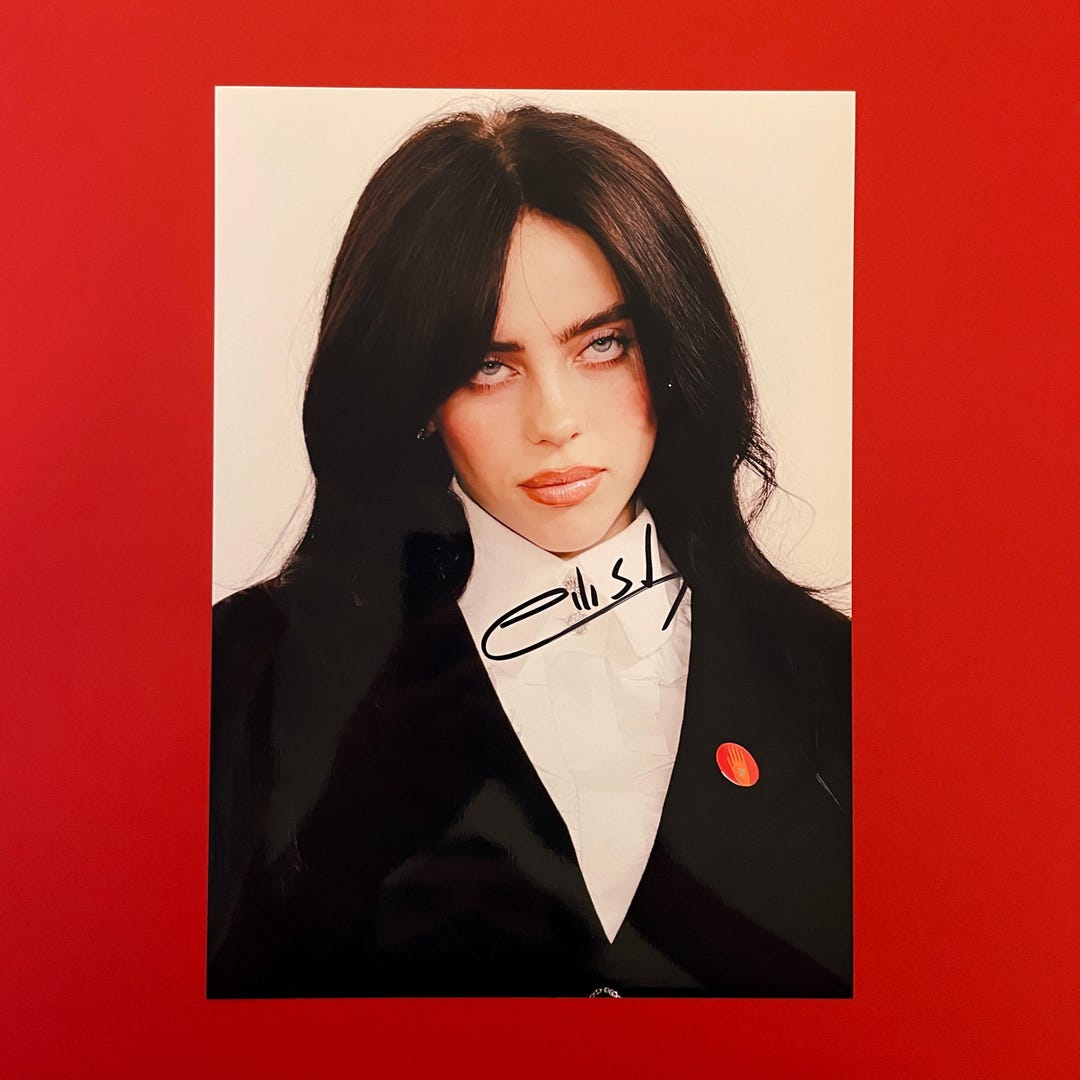 BILLIE EILISH Authentic Hand-signed Photo Autograph With Coa - Etsy