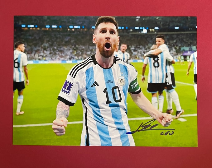 LIONEL MESSI Authentic Hand-signed Photo Autograph With Coa - Etsy
