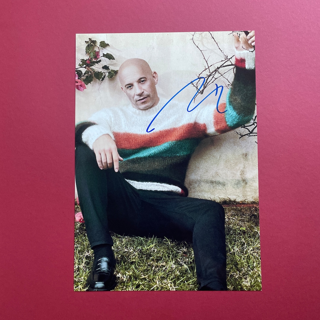VIN DIESEL - Authentic Hand-signed Photo Autograph With Coa - Etsy