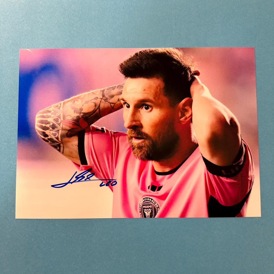 LIONEL MESSI - Authentic Hand-signed Photo Autograph With Coa - Etsy