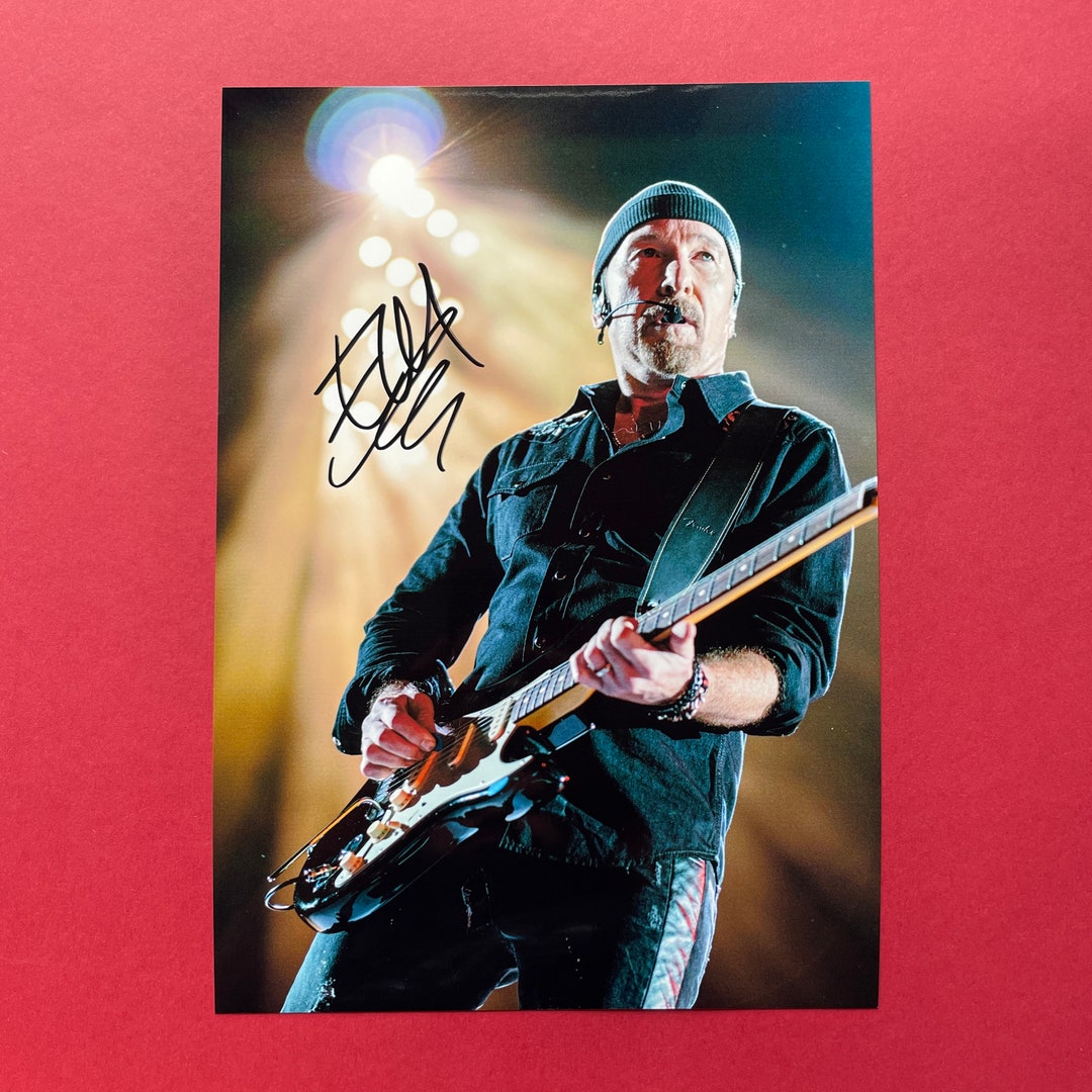 THE EDGE / U2 - Authentic Hand-signed Photo Autograph With Coa - Etsy