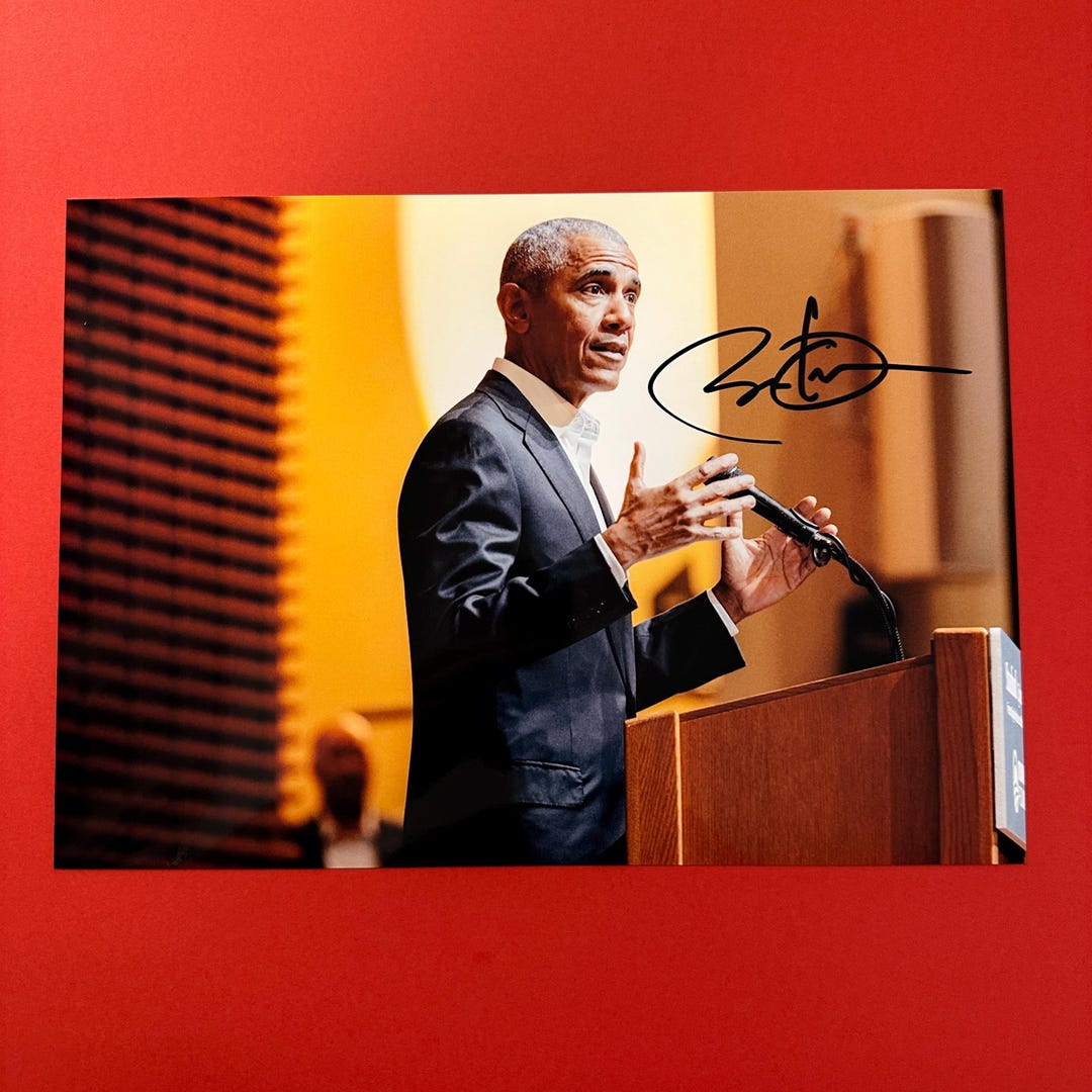 BARACK OBAMA Authentic Hand-signed Photo Autograph With Coa - Etsy