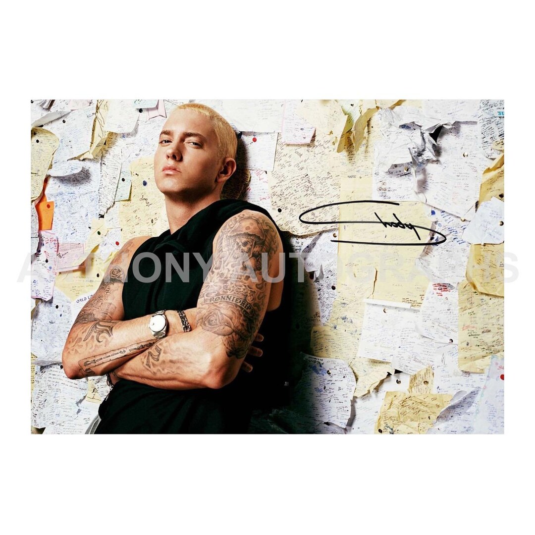 EMINEM - Authentic Hand-signed Photo Autograph With Coa - Etsy